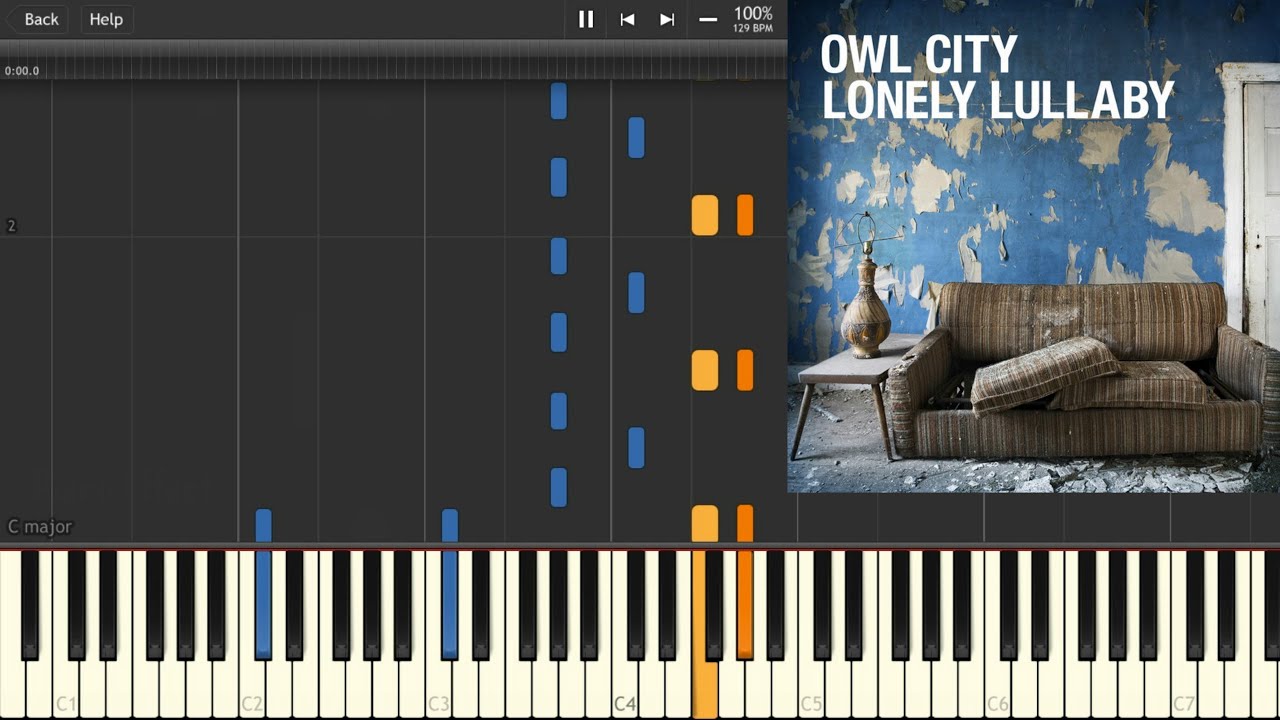 Owl City - Lonely Lullaby (Piano Tutorial Synthesia) - YouTube