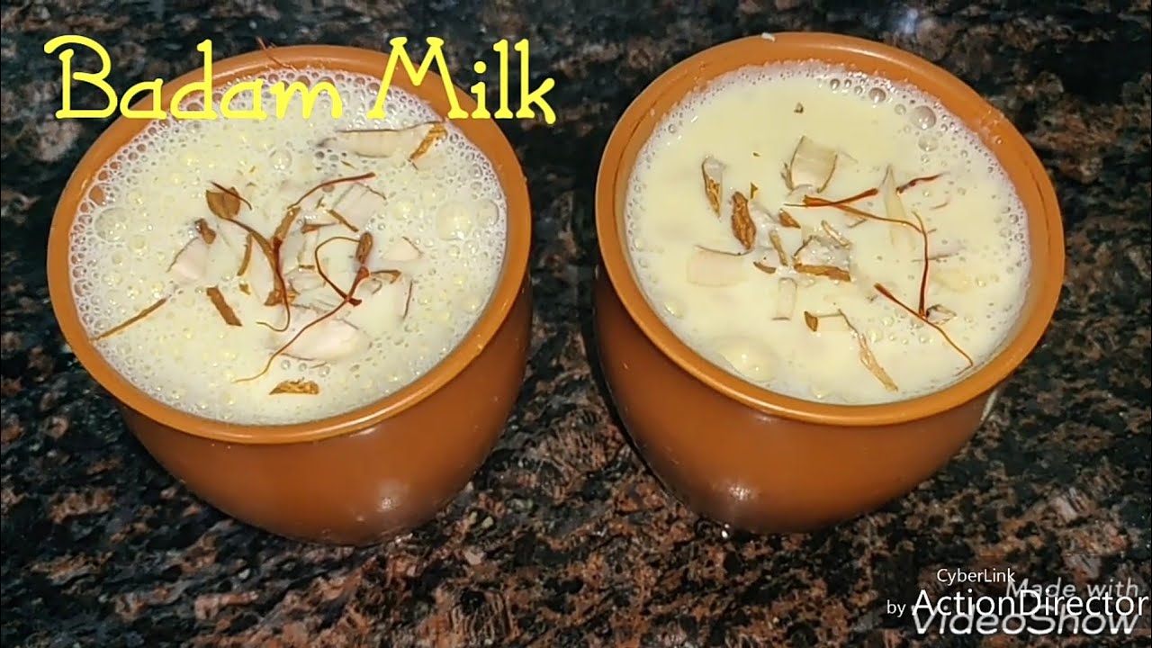 badam milk recipe | almond milk recipe | badam doodh recipe | Homemade ...