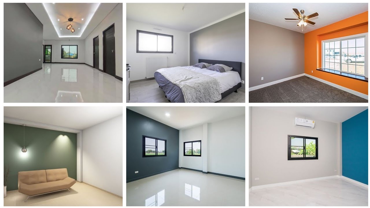 Grey Colour Combination Wall Paint || House Colour || Room Colour ...