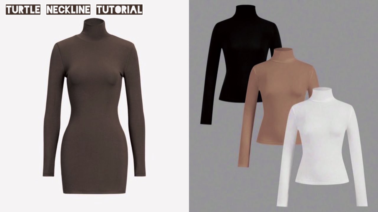Turtle Neckline Tutorial - YouTube