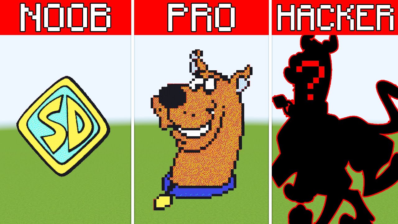 Pixel Art NOOB Vs PRO Vs HACKER Scooby Do In Minecraft YouTube pixel-art-noob-vs-pro-vs-hacker-scooby-do-in-minecraft-youtube