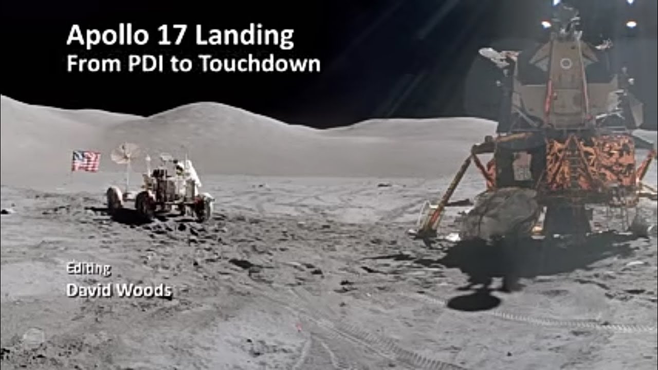 Apollo 17 landing from PDI to Touchdown - YouTube