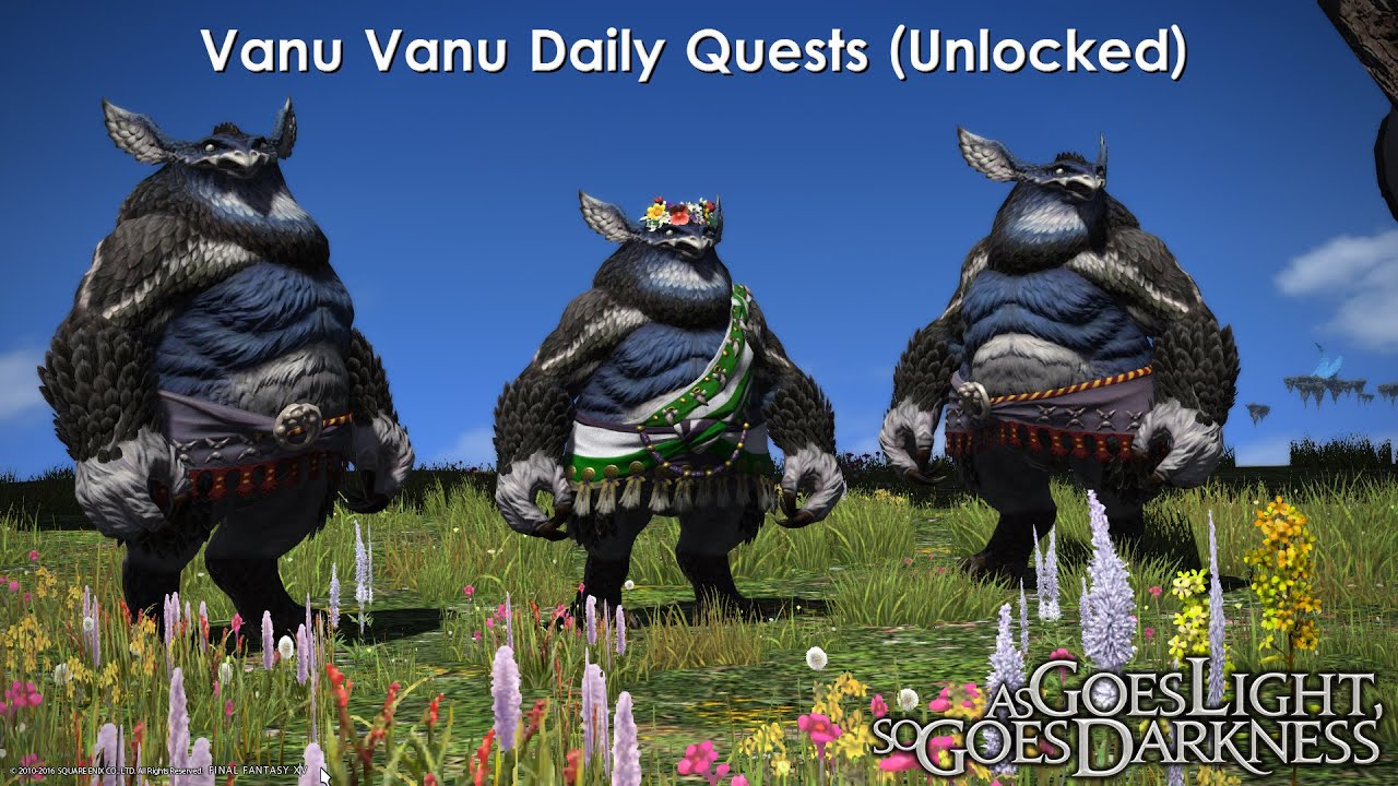 「FINAL FANTASY XIV」Heavensward: Vanu Vanu Daily Quests (Unlocked) - YouTube