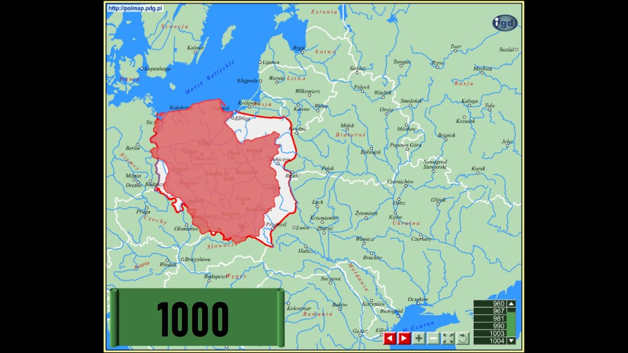 Polish Borders Every Year 960 - 2000 - YouTube
