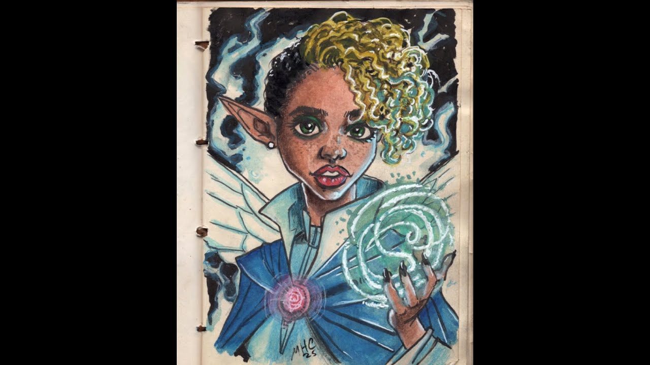 Drawing Fae Pg 10 at 24x - YouTube