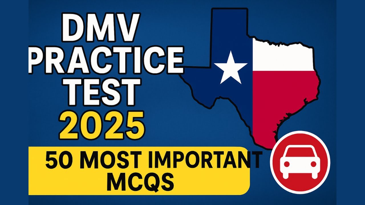 DMV Practice Test 2025 🚗 | Most Important MCQs for Driving License Exam ...