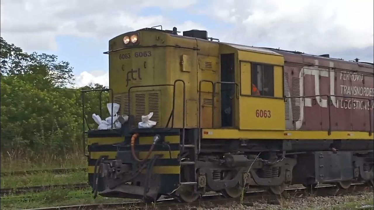 Trem da FTL saindo do pátio de BAR destino a BMU. Locomotivas ALCO 6063 e GE U10B 2202. - YouTube