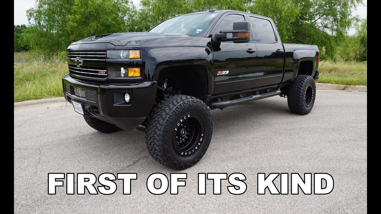 First Lifted Duramax on Beadlock American Force Wheels - YouTube