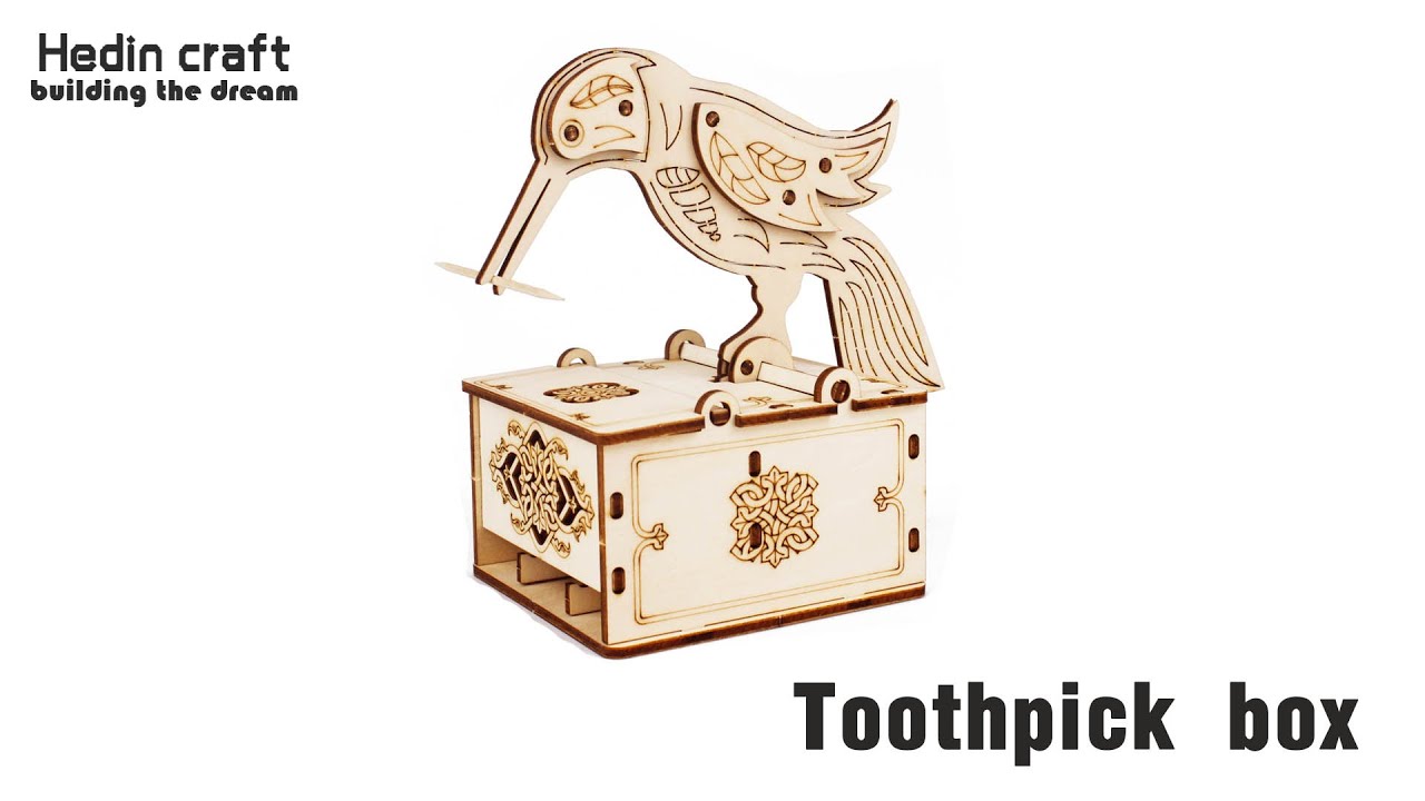 toothpick box 3D wooden puzzle - YouTube
