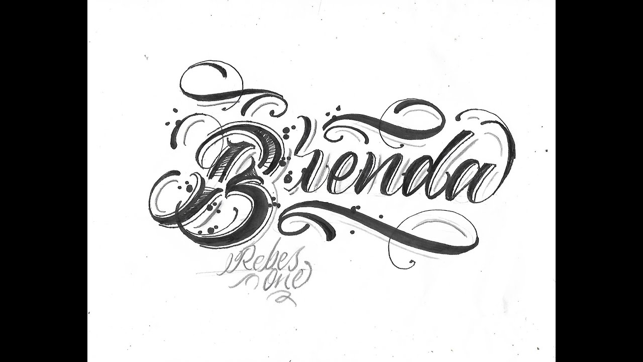 Letras para tatuar"BRAYAN"/DRAWING CHICANO LETTERING/calligraphy ...