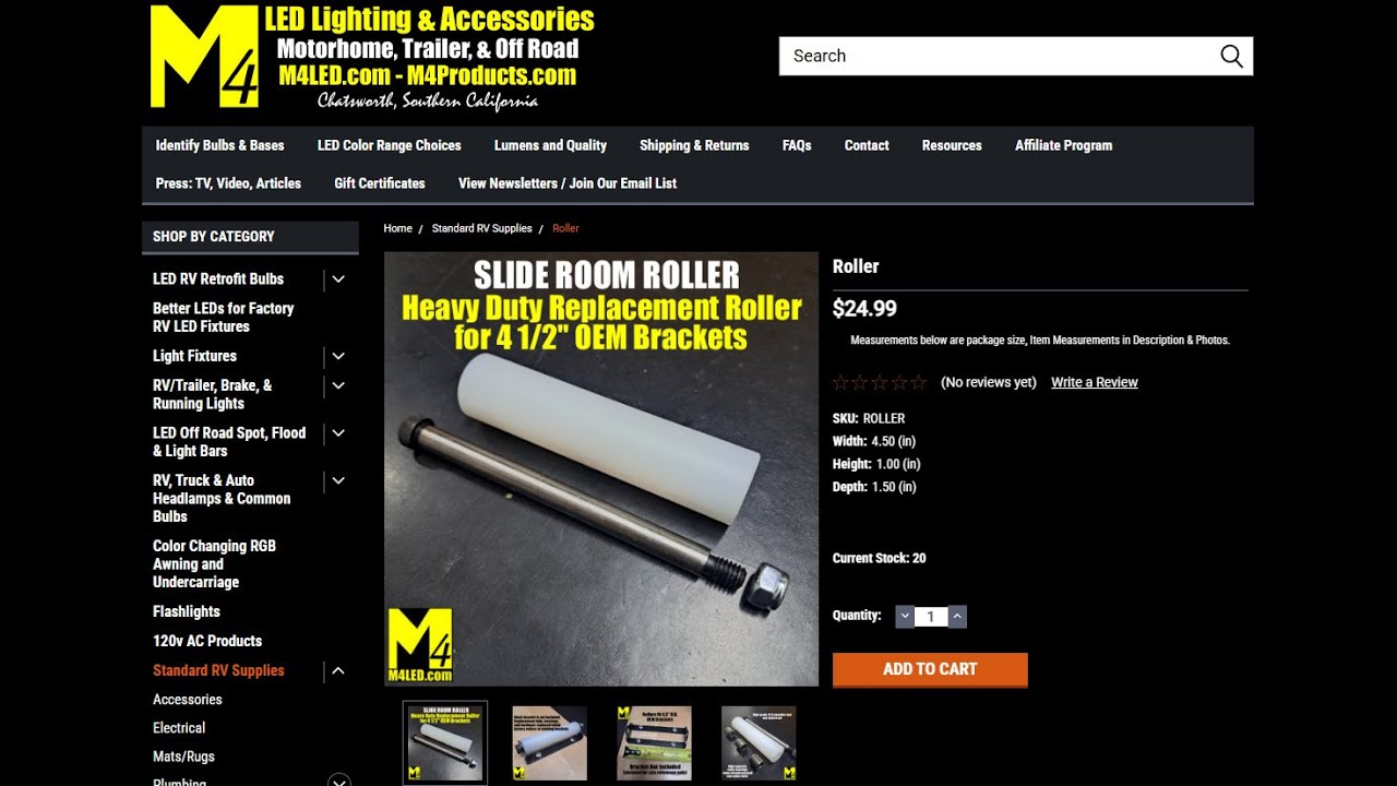 RV Slide Room much stronger retrofit replacement roller for rooms with ...