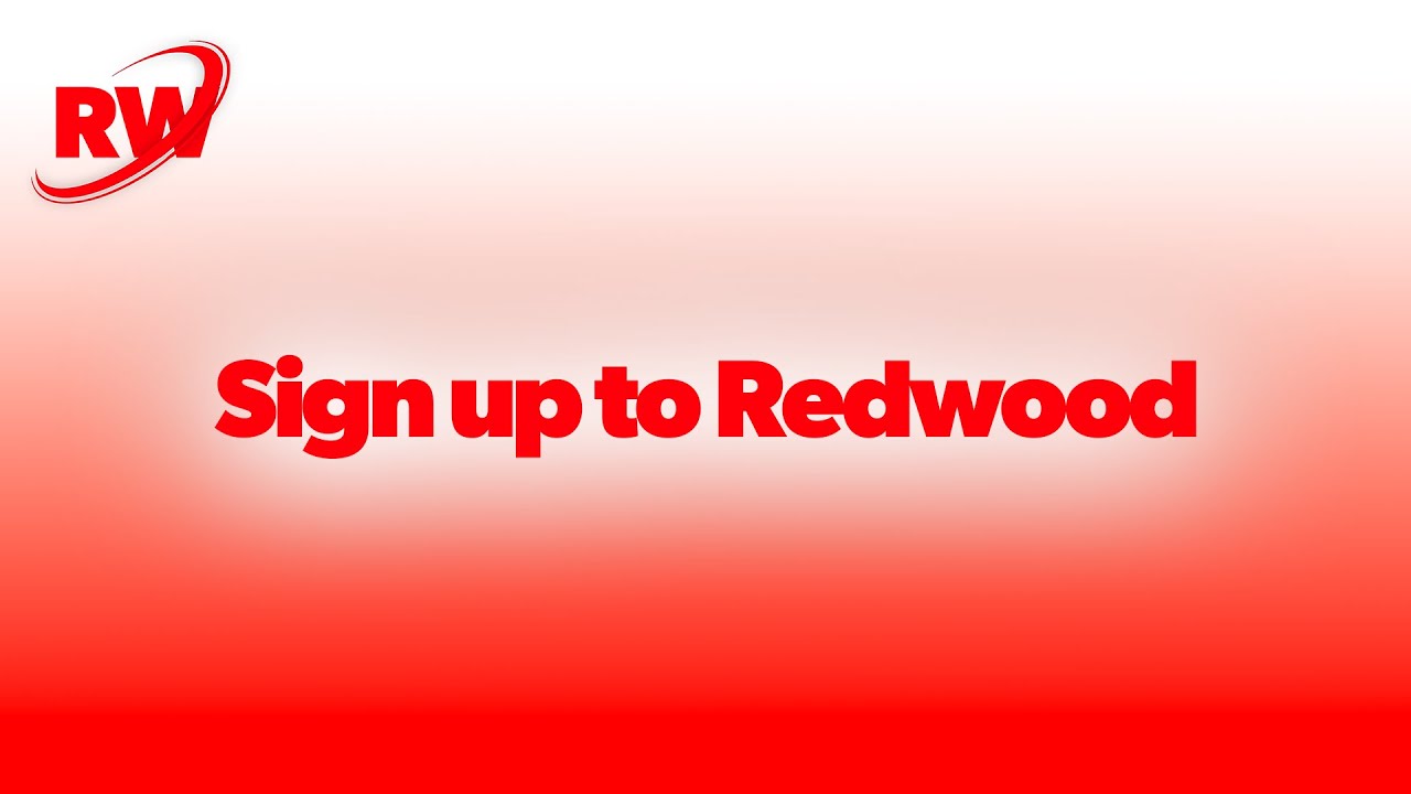 Sign up to Redwood | Redwood Tutorial #1 - YouTube