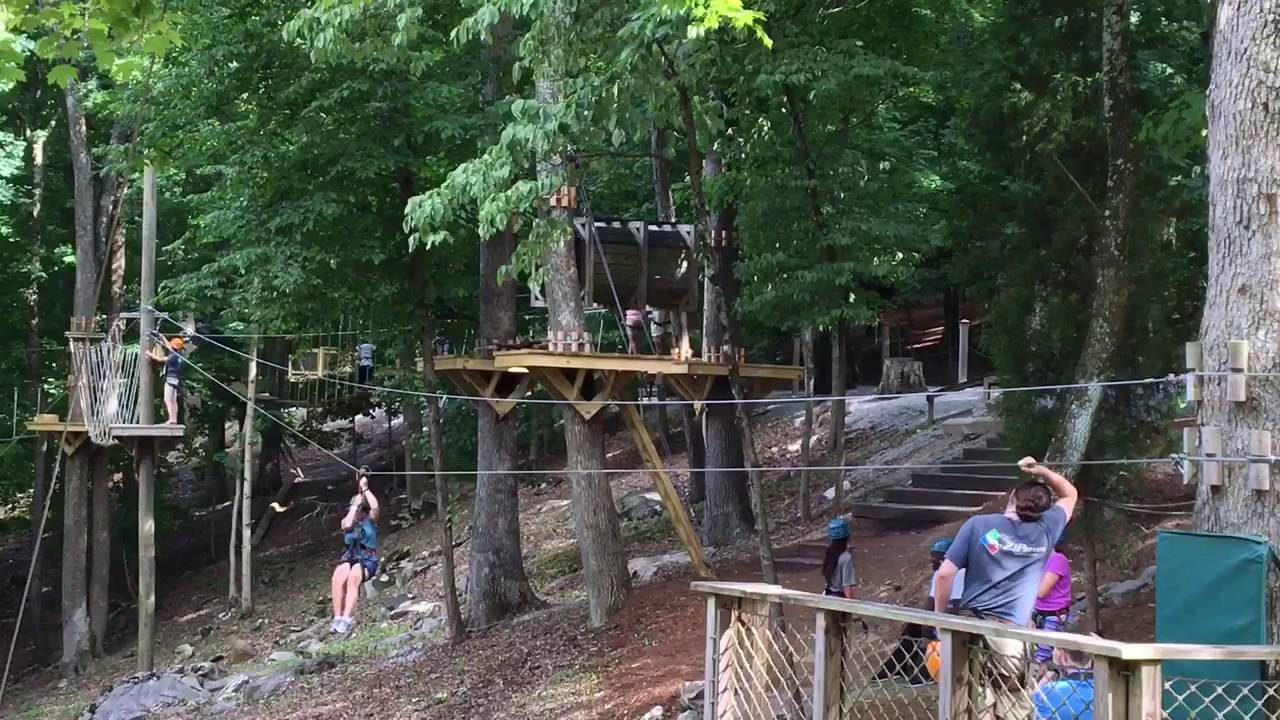 Sara zip line Ruby Falls TN - adventure course - YouTube