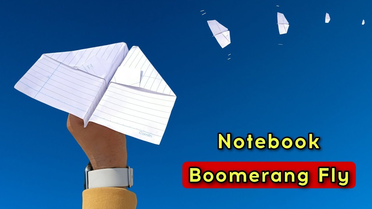 notebook boomerang flying, paper flying boomerang, how to make best ...