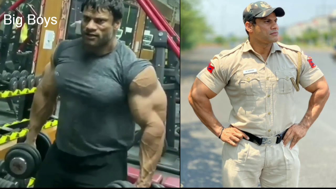 Narendra yadav Indian police cop most heavy bodybuilder indian police ...