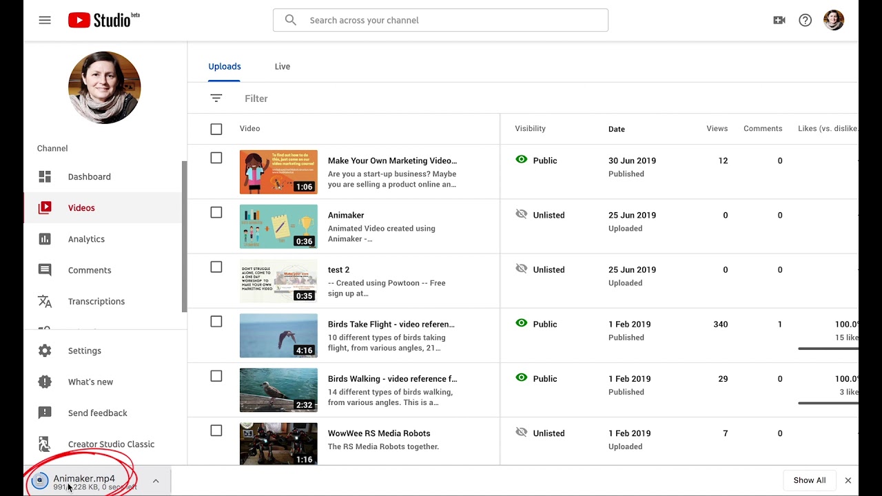 How to download your own video from your YouTube channel - YouTube