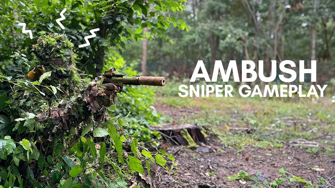 Ghillie Sniping At Next Level Airsoft Game. - YouTube