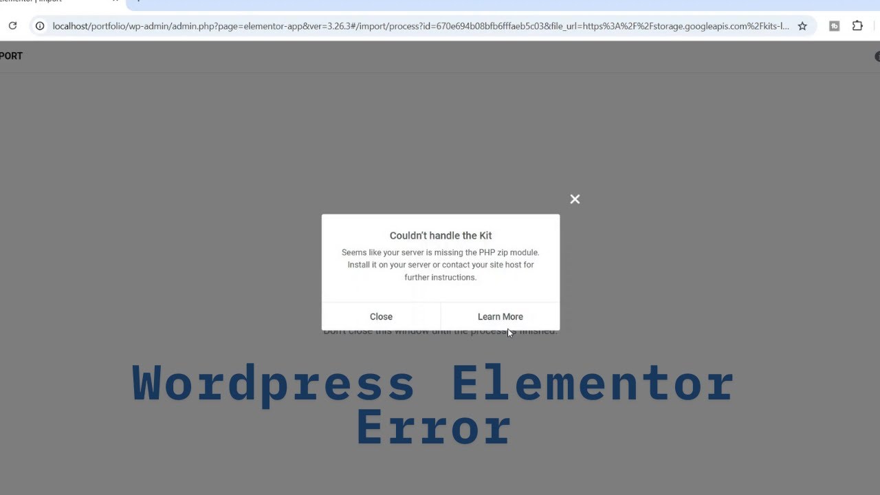 WordPress Elementor Error || Couldn't handle the kit #wordpress #error ...
