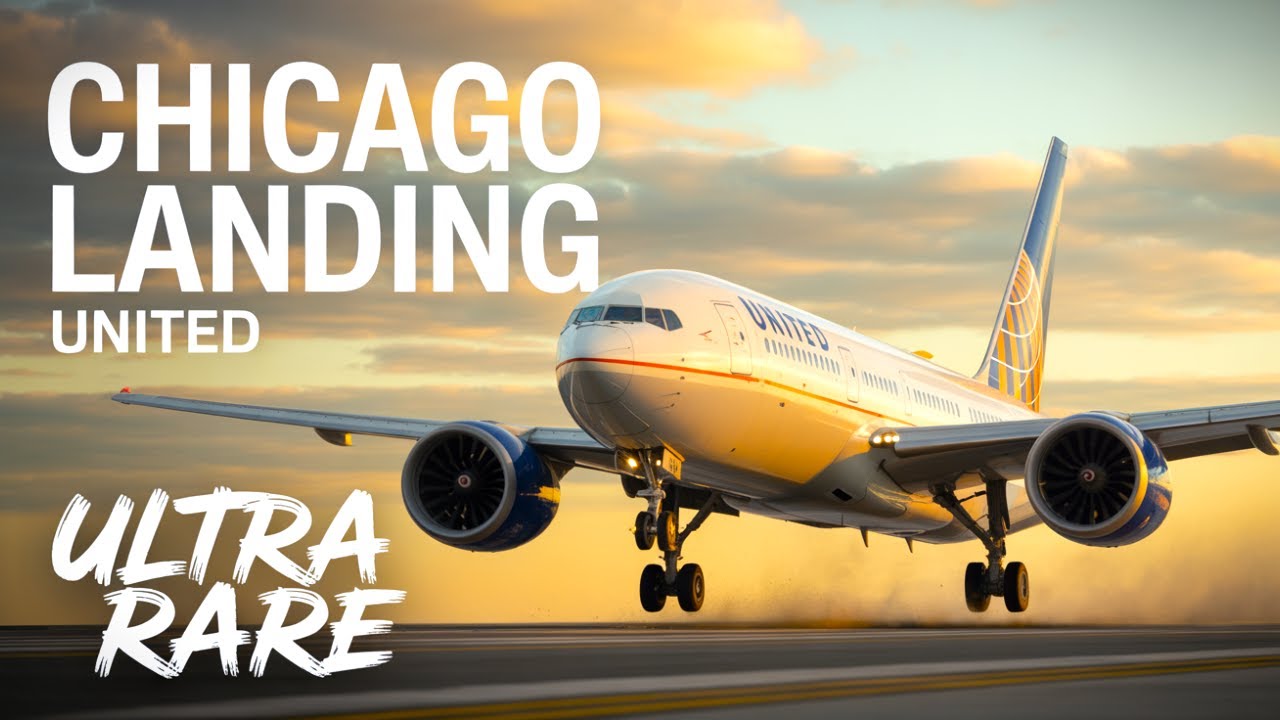 INSANE Boeing 777 Crosswind Landing at Chicago O'Hare! United Airlines ...