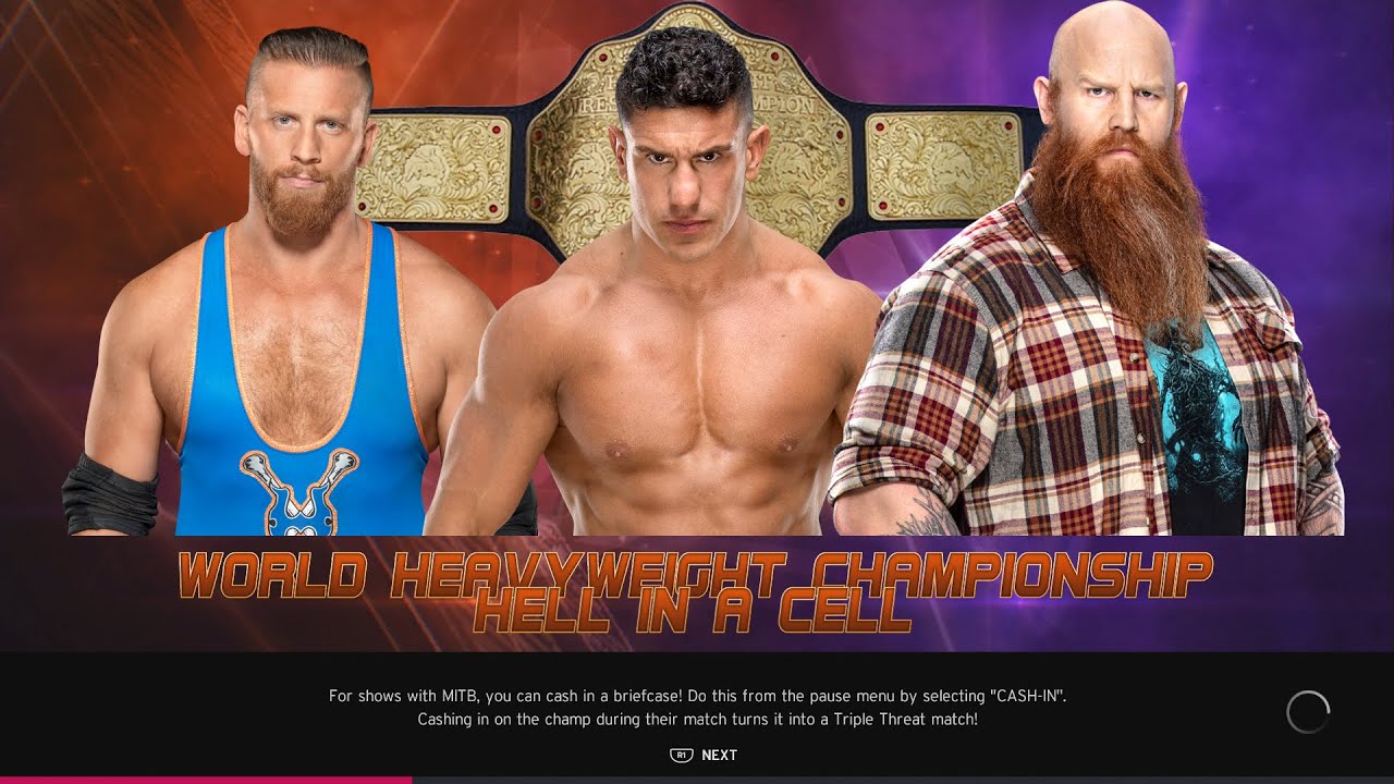 WWE 2k20 205 Live - Curt Hawkins vs EC3 vs Rowan - World Heavyweight ...