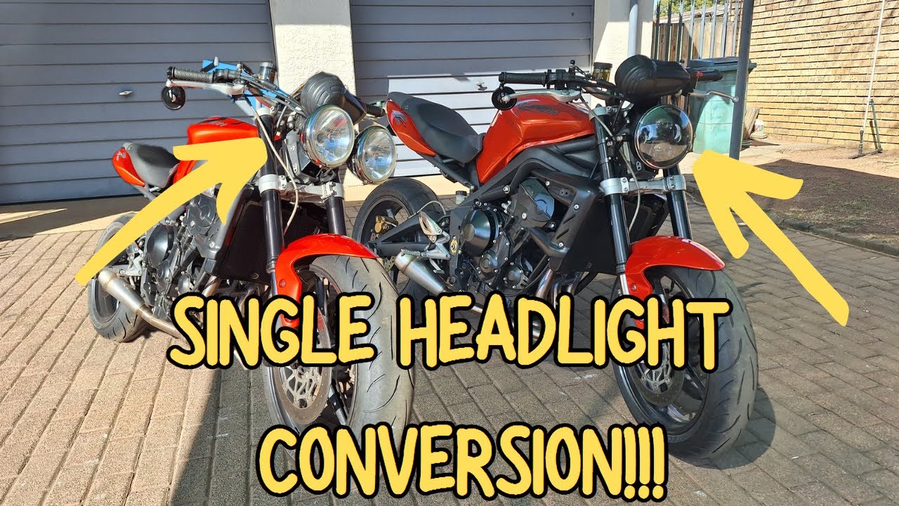 Single Headlight Conversion!!! Transforming the look of my Triumph Street Triple 675R - YouTube