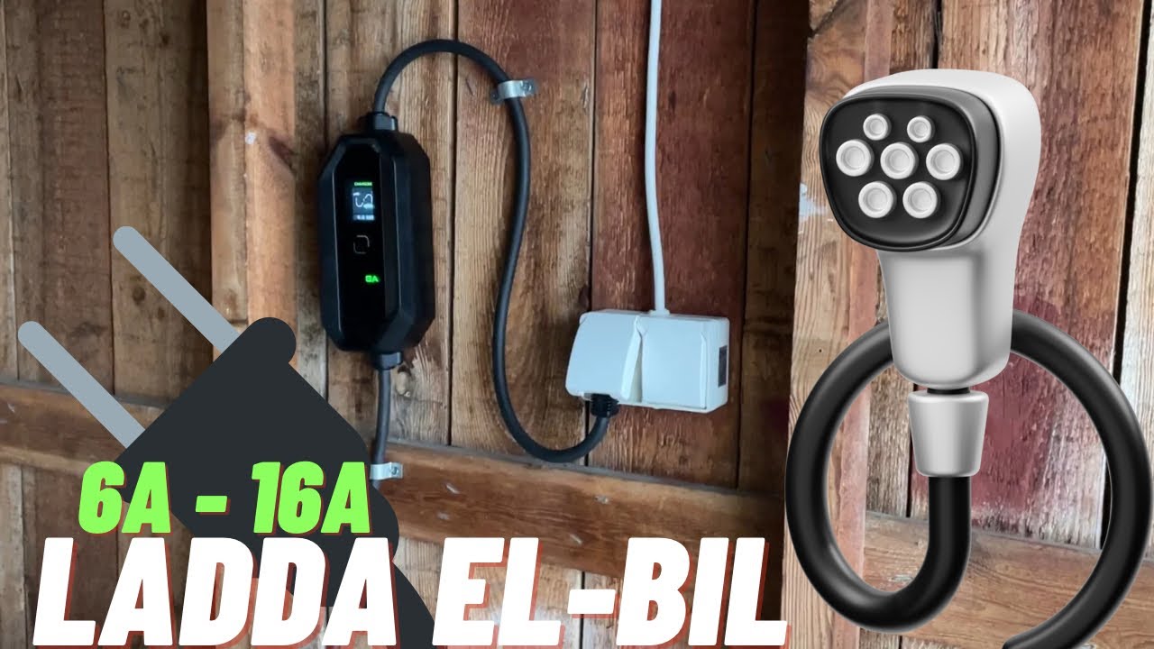 Ladda Elbilen i Ett Vägguttag|10A-13A Säkring|Schukouttag|Schukoladdare ...