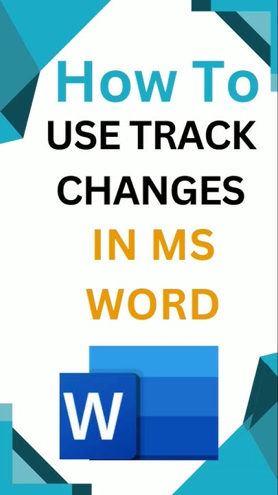 How To Use Use Track Changes In Ms Word - YouTube