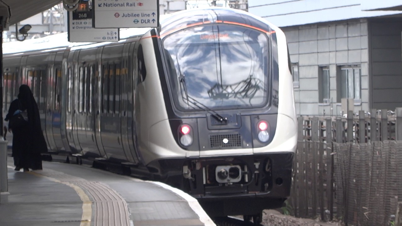 Class 345 Aventra on test run at Stratford - YouTube