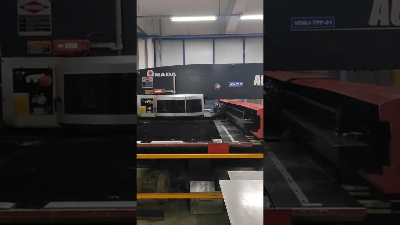 Amada punching machine in sheet metal industry - YouTube