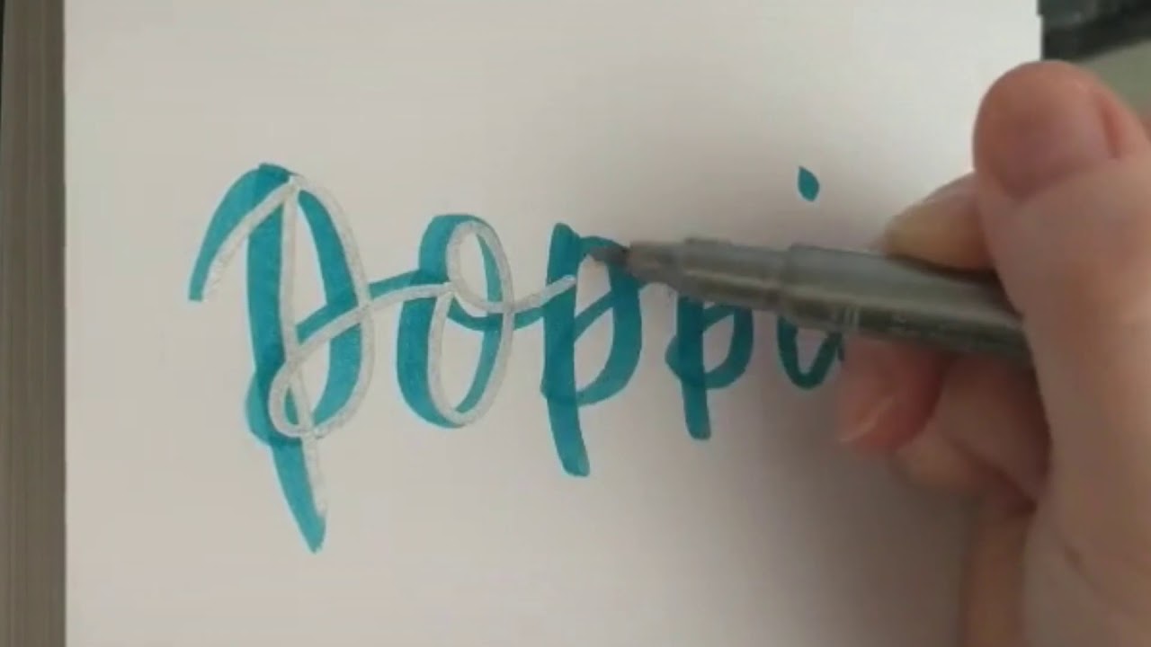 Poppie modern calligraphy name - YouTube