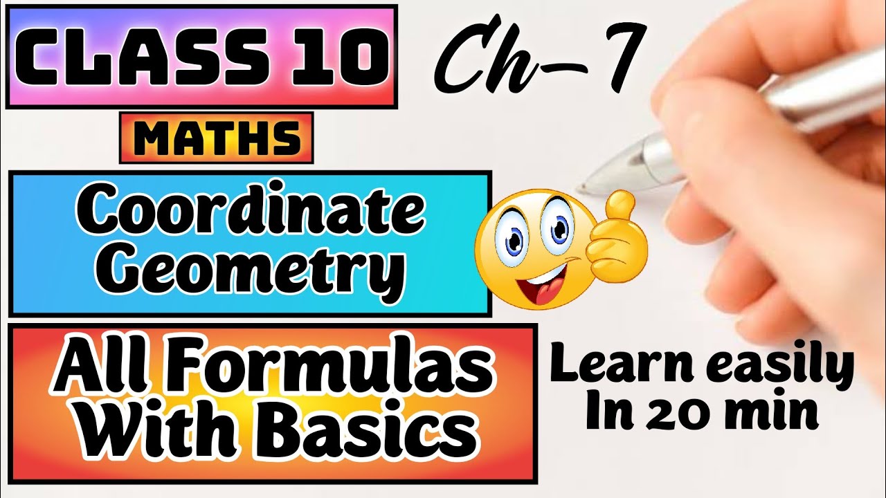 Coordinate Geometry | Class 10 | All Formulas with Basics | Maths - YouTube