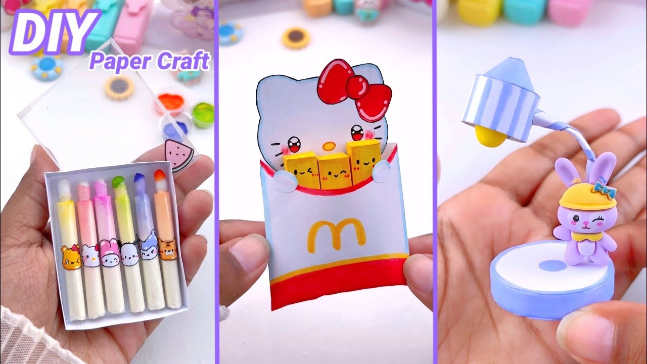DIY Miniature Crafts Idea / Easy Craft Ideas / school hacks / mini ...