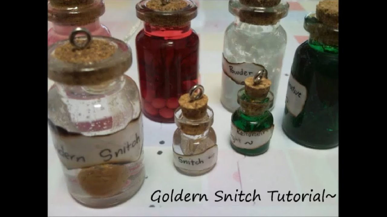 Bottle charms: Snitch charm tutorial - YouTube