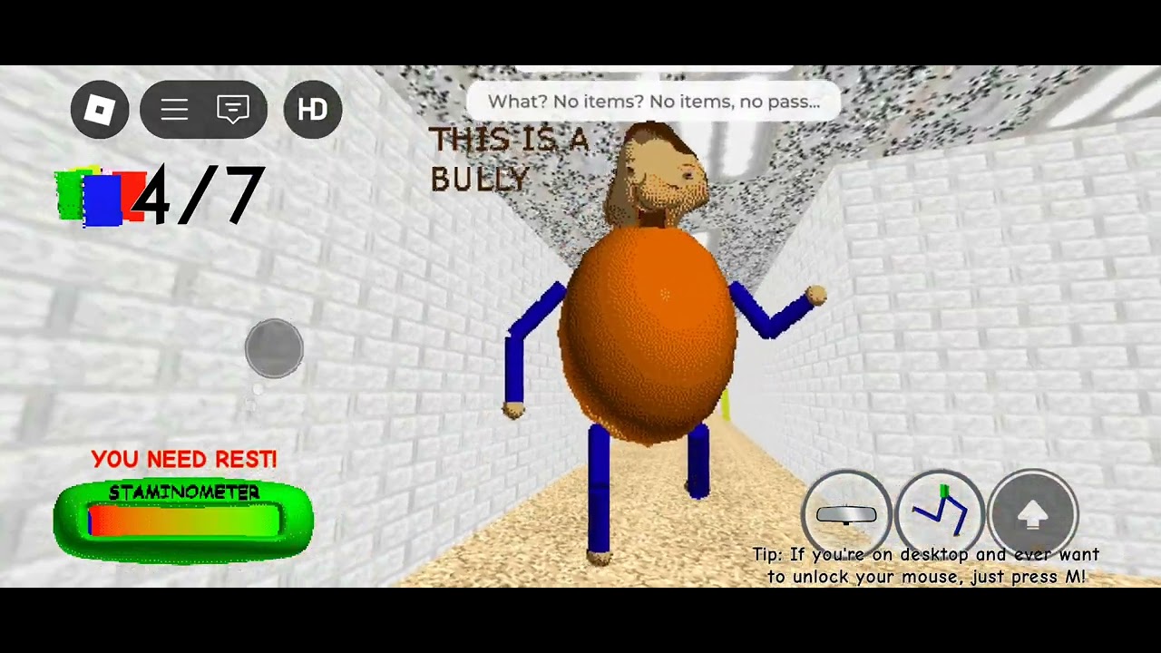 playing baldi in roblox - YouTube