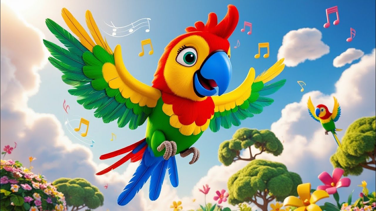 The Parrot’s Song | Nursery Rhymes & Bird Song For Kids | Rhythmic Tots ...