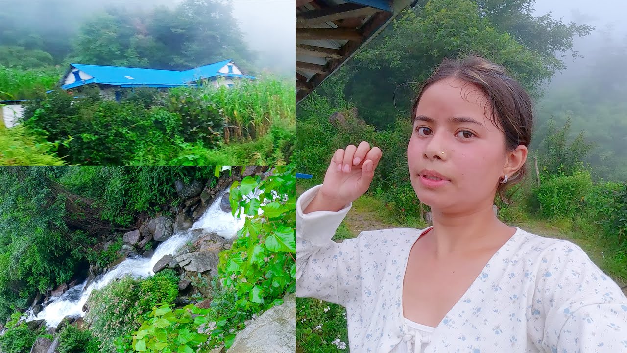 i am arrive my village home & meeting with mother dhanlaxmi rai ...