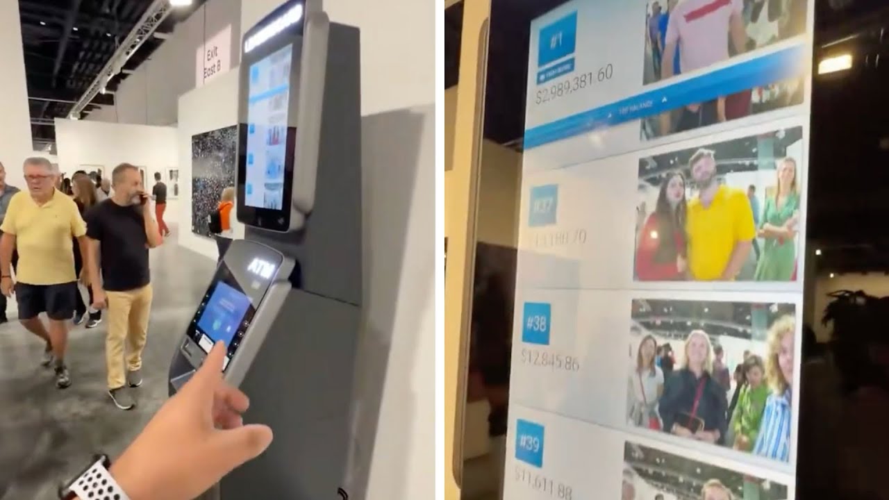 This ATM displays your picture and BALANCE - YouTube