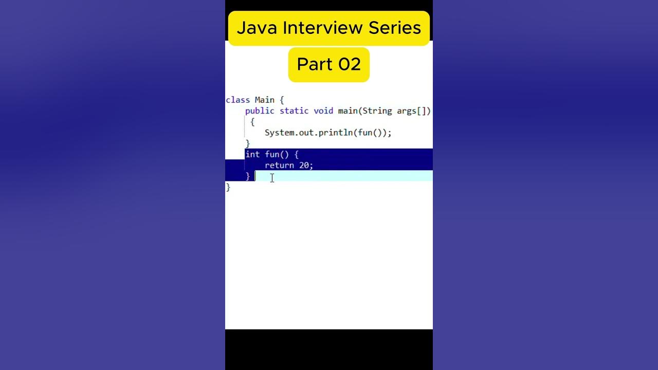 java interview series part 2 #coding #java - YouTube