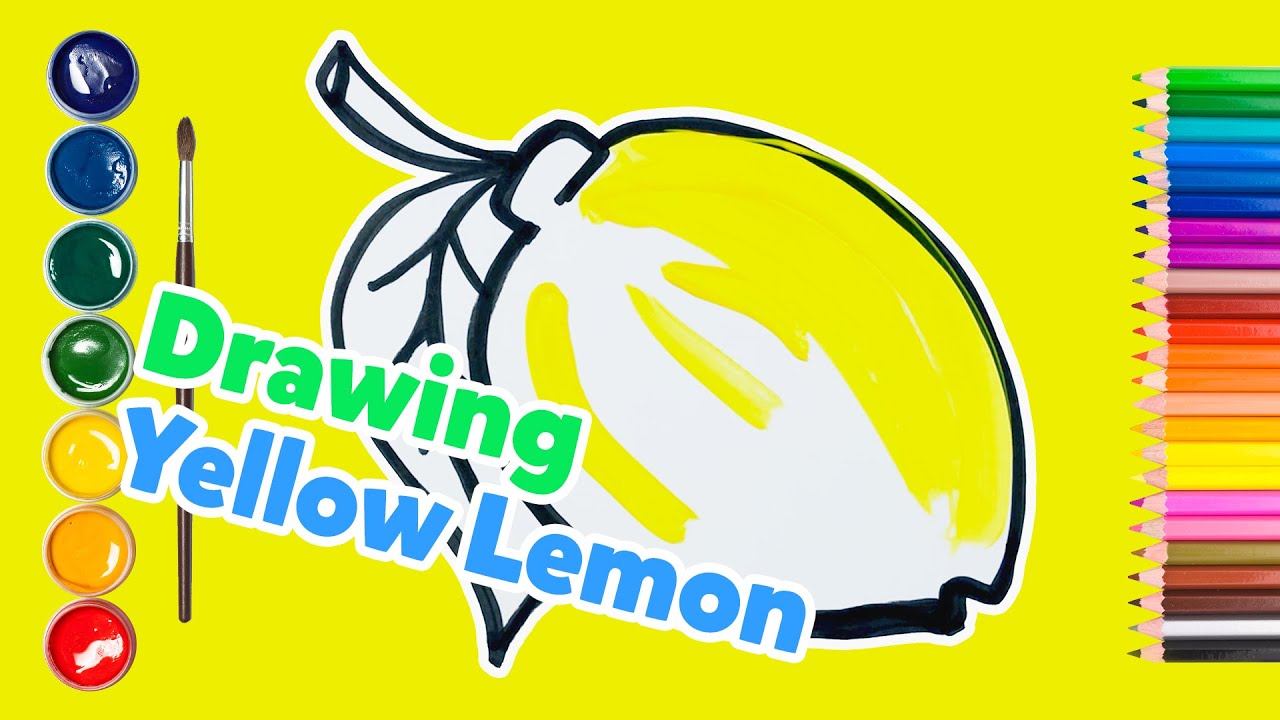 How to draw a Lemon | Lemon Drawing Lesson Step by Step | ArtiKids ...
