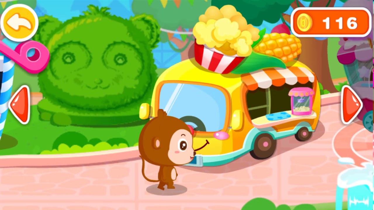 Have fun in the park with Kiki and Miu Miu - Baby bus video game - YouTube