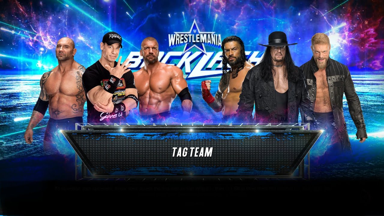 John Cena Triple H Batista vs Undertaker Roman Reigns Edge- Tag Team ...