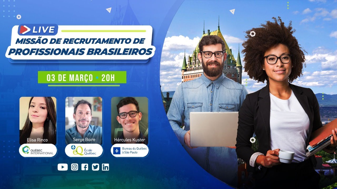 Trabalhar no Québec - Lançamento da missão Journées Québec Brésil - YouTube