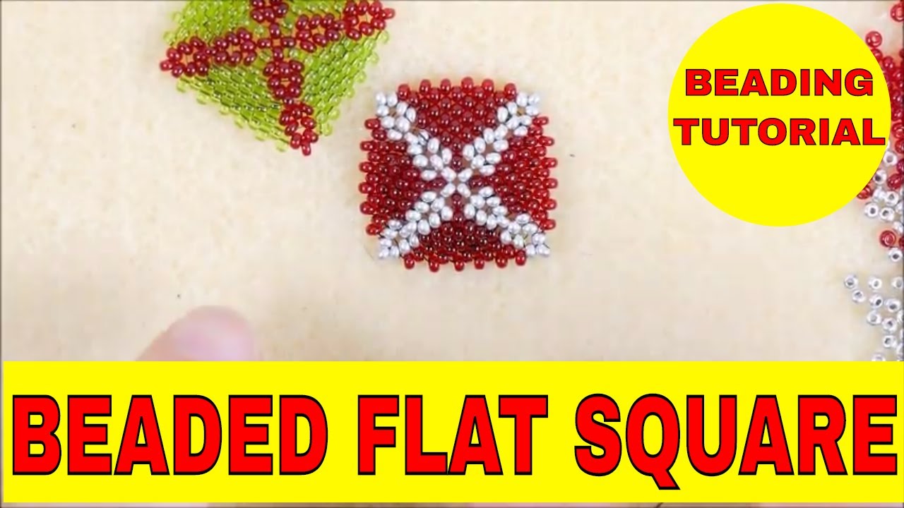 Flat Peyote Square - Geometric Beadwork Part 2 - YouTube