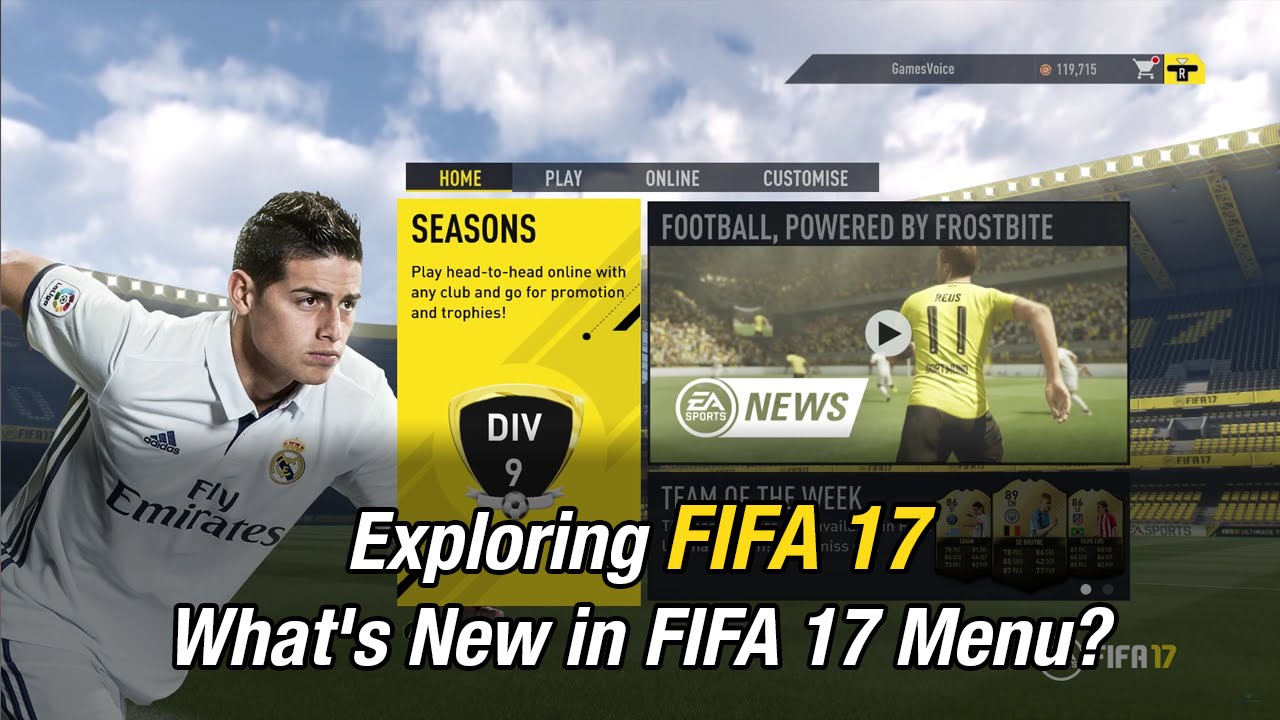 What's New in FIFA 17 Menu? - YouTube