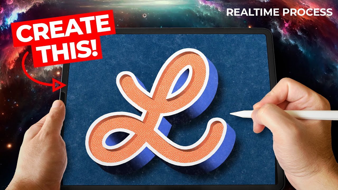 Double Level Script 3D Lettering (Realtime Digital Lettering Tutorial ...