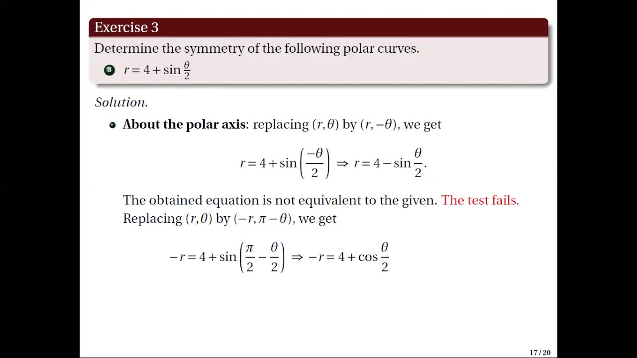 [Math 22] Disc 15 The Polar Coordinate System (Part 3 of 3) - YouTube