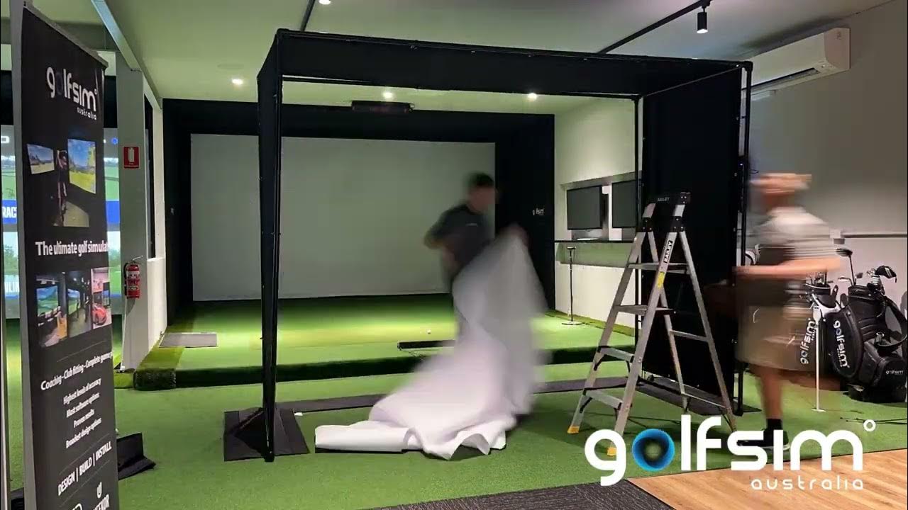 How quickly can you build a DIY golf simulator enclosure? - YouTube