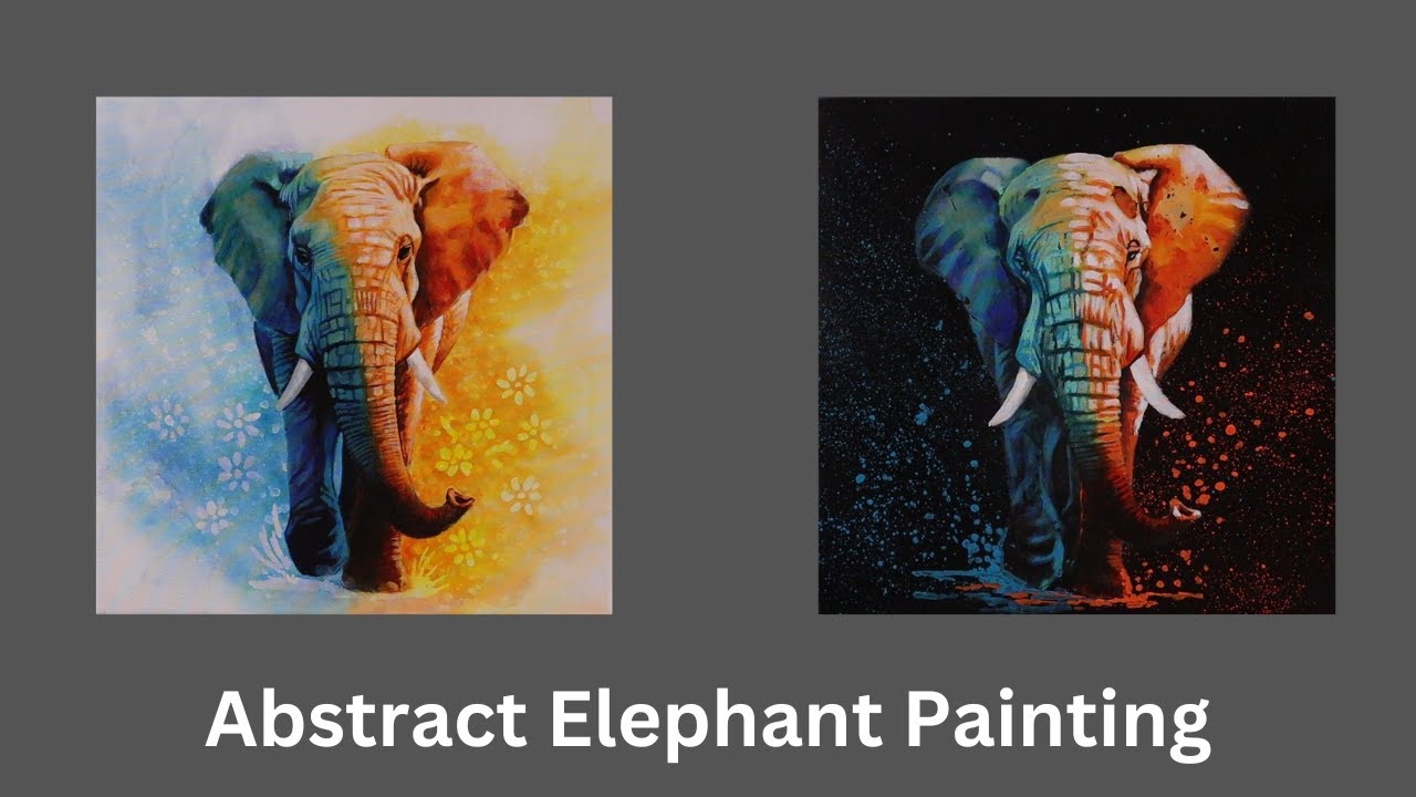 Acrylic Abstract Elephant Painting - YouTube