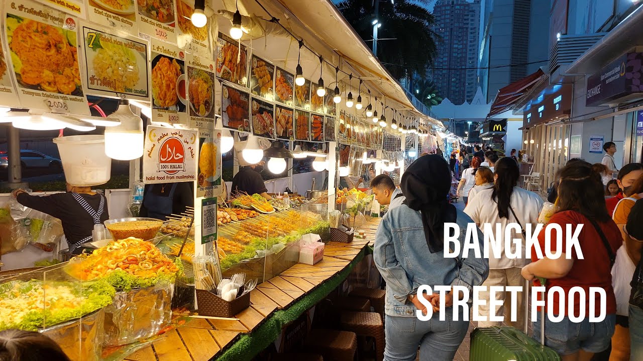 [4K] 🇹🇭 Bangkok Street Food | Halal Food in Front of Platinum Fashion ...