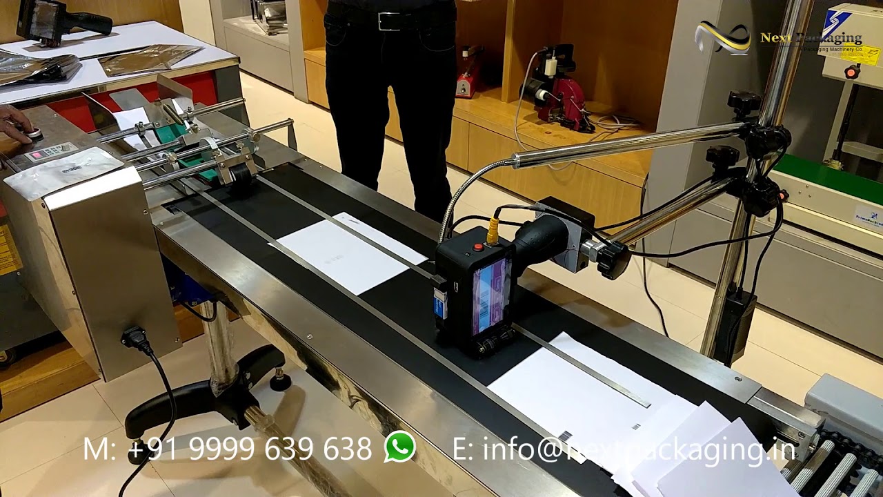 INKJET PRINTER WITH POUCH DISPENSER, Tij printer - YouTube